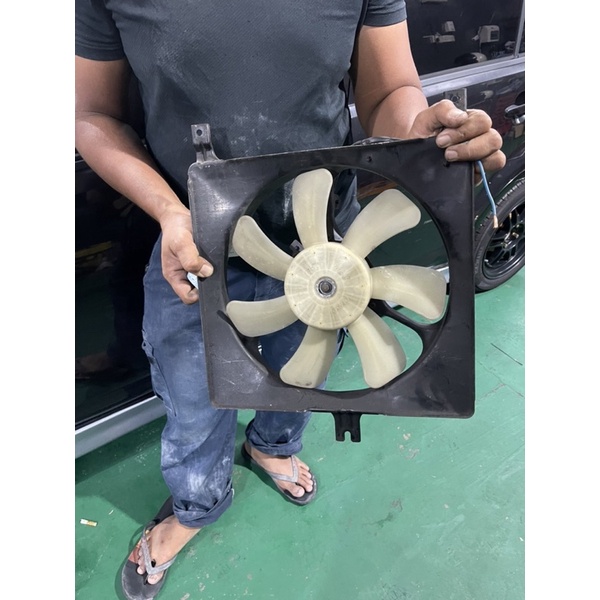 HIGH SPEED DENSO RADIATOR FAN WITH MOTOR 7 BLADE WIRA PERODUA KANCIL ...