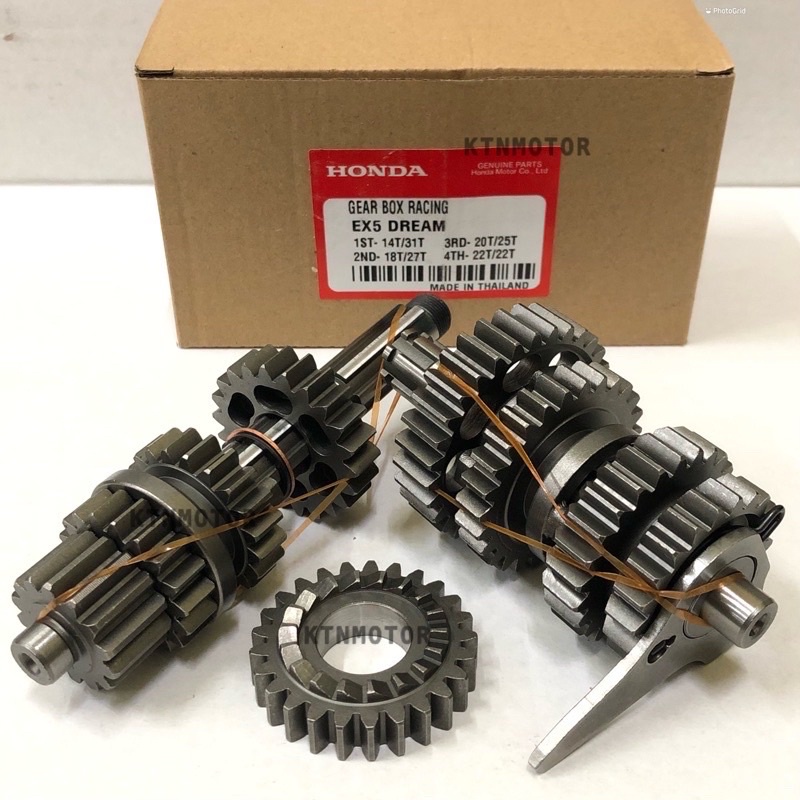 HONDA RACING ENGINE GEAR BOX SET GEARBOX SET EX5 DREAM WAVE100 Gear Box Sekali Gigi Kick Stater ...