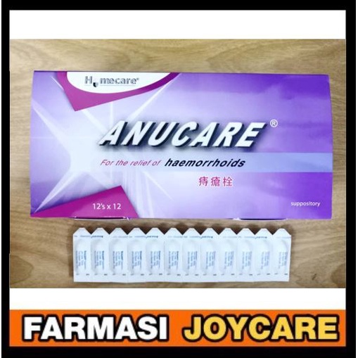 Anucare Suppository 1's (Ubat Buasir) 痔瘡拴 [EXP: May 2027] For ...