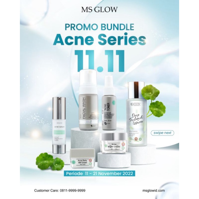 Bundling ACNE SERIES MS GLOW skincare (Activation barcode) | Shopee Malaysia