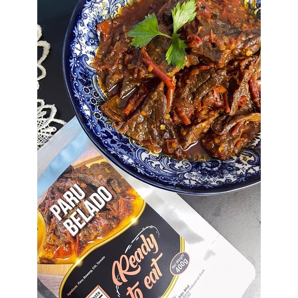 Paru Balado Rendang Paru Kak Zaidah Ibrahim Food Ready to Eat RTE 400g ...