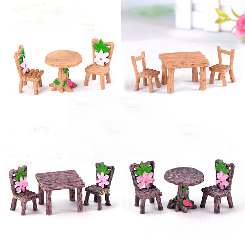 Micro Landscape DIY Decorations Tables and Chairs Sofas Cakes Cars Sand ...