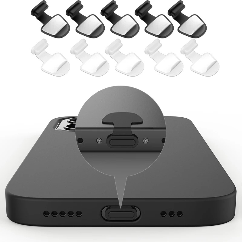 2Pcs Charging Port Anti-Dust Dirt Plug for IPhone Type-C Port Protector ...