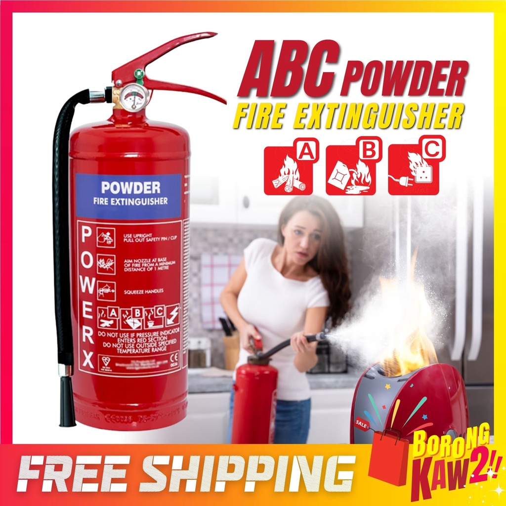 BKK Fire Extinguishe Fire Fighter Home Office Portable Multipurpose ABC ...