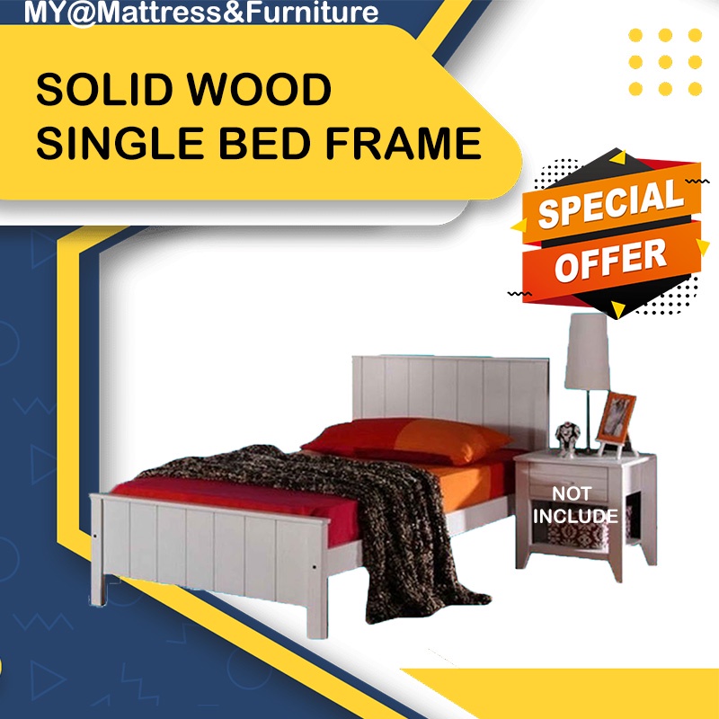 (KL&SELANGOR ONLY)SOLID WOOD SINGLE BED FRAME/KATIL SINGLE KAYU/Quality ...