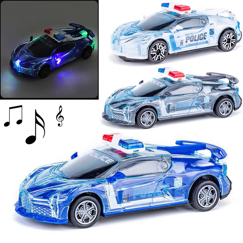 Electric Universal Wheel Car Toys Inertia With Light Music Car Vehicle ...