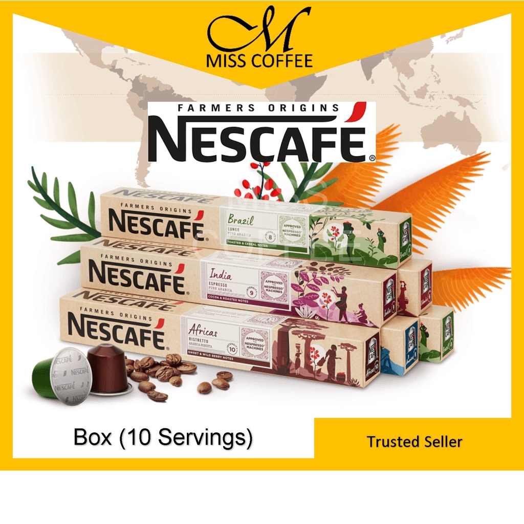 NEW - Nescafe Nespresso Coffee Capsules Farmers Origin 3 Americas ...