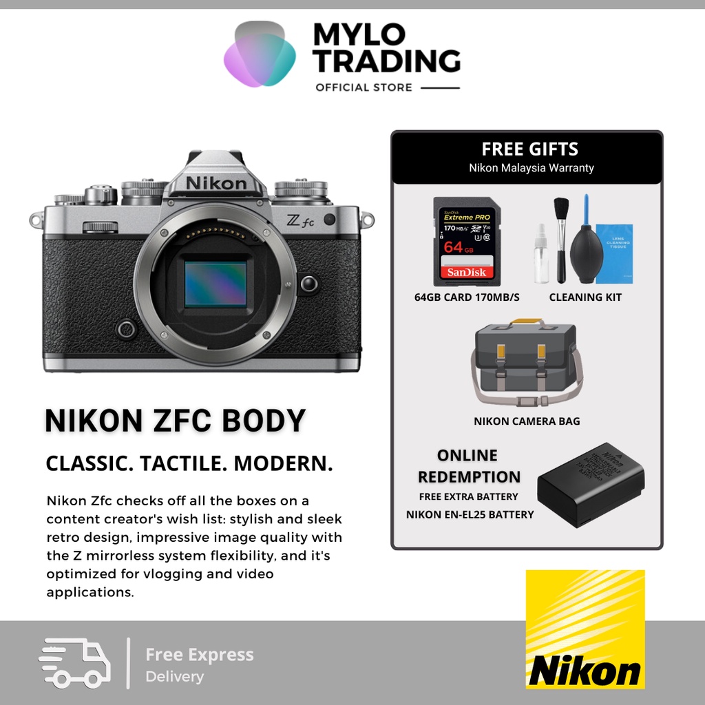 Nikon Z FC ZFC Body / 16-50mm (Sliver Kit) / 28mm F2 (Classic Kit ...