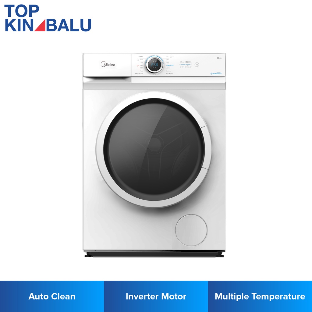 [SABAH ONLY] MIDEA 7.5KG MF100W75 FRONT LOAD WASHING MACHINE | Shopee ...