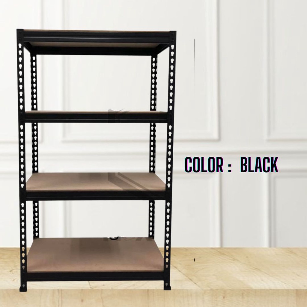 NEXUS [Black] 4-Level Boltless Heavy Duty Rack Besi Rak Barang Rak ...