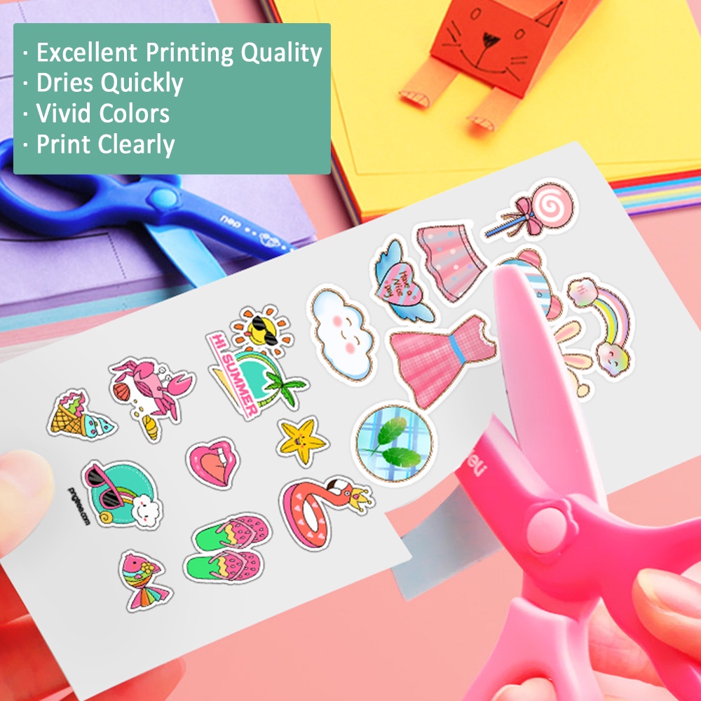 PVC Vinyl Sticker Paper Sheet A4 Size 210mm x 297mm - 10 Sheets, InkJet ...