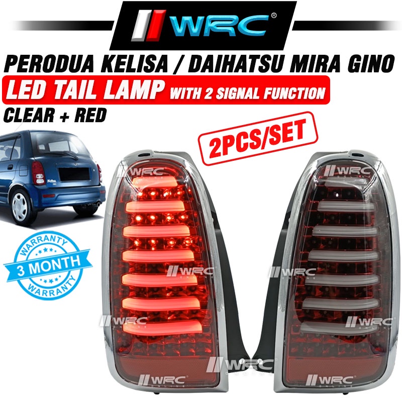 Perodua Kelisa / Daihatsu Mira Gino L700 Led Tail Lamp With 2 Signal Function ( Clear + Red ...