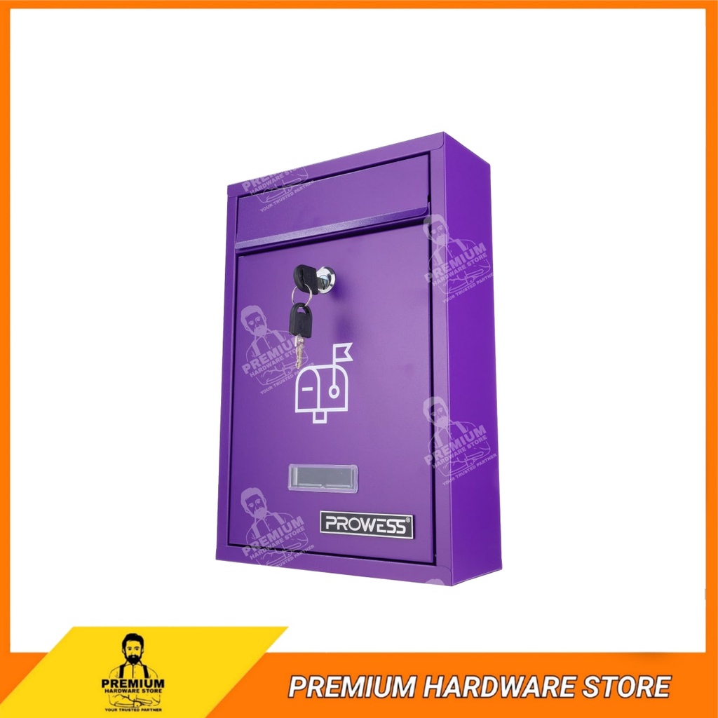 PROWESS European Modern Letterbox PW65-4903 Wall-Mounted Metal Letter ...