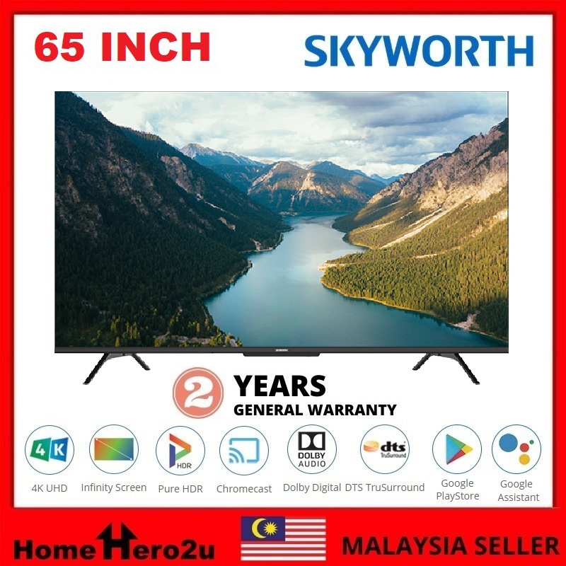 Skyworth 65SUC7500 65 Inch 4K UHD Ultra HD Android Chromecast LED TV Television 65SUE7600 65Q3C ...
