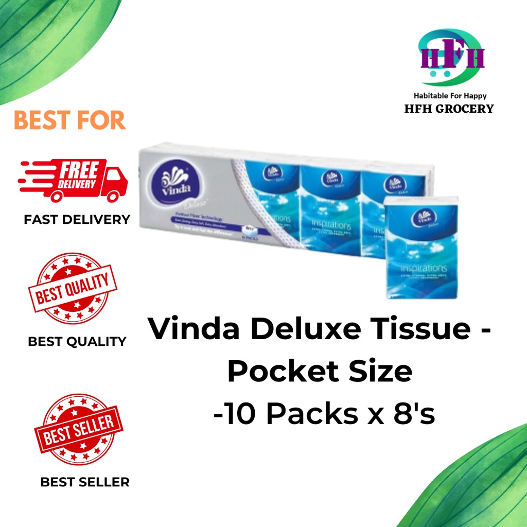 🔥Vinda Deluxe Tissue - Pocket Size (10 Packs)🔥 | Shopee Malaysia