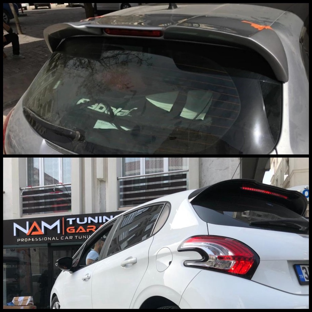 For Peugeot 208 Spoiler Fiber Fiberglass Material Rear Roof Spoiler ...