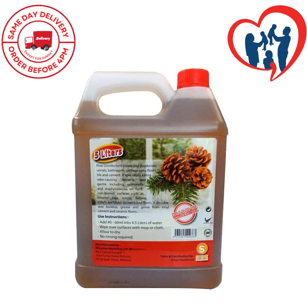 PINE DISINFECTANT MULTIPURPOSE CLEANER 5 LITER [NEW IMPROVED FORMULA DARK BROWN LIQUID] | Shopee ...