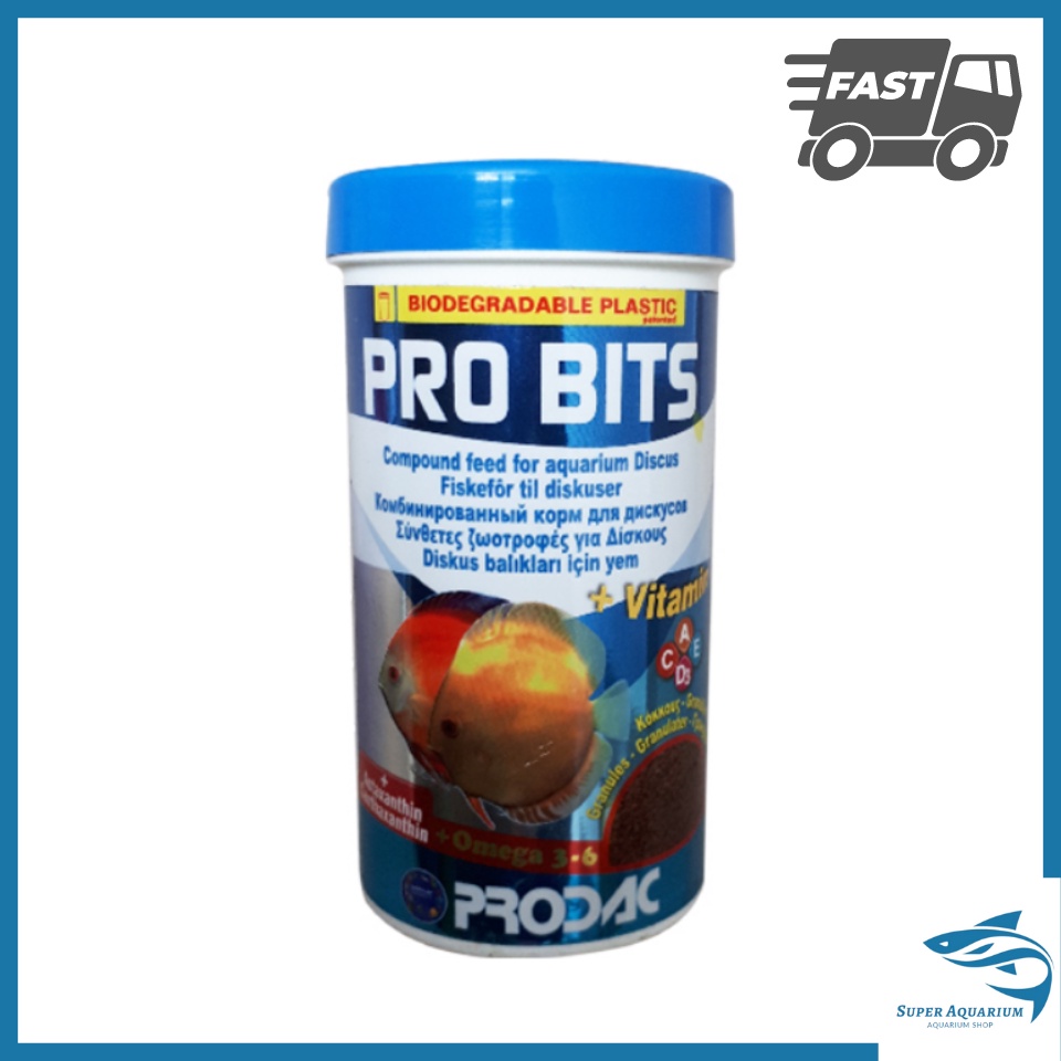 PRODAC Pro Bits + Canthaxanthin Fish Food for Discus Fish | 250ml ...
