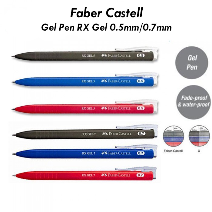Faber Castell- Gel Pen RX Gel 0.5mm/0.7mm | Shopee Malaysia