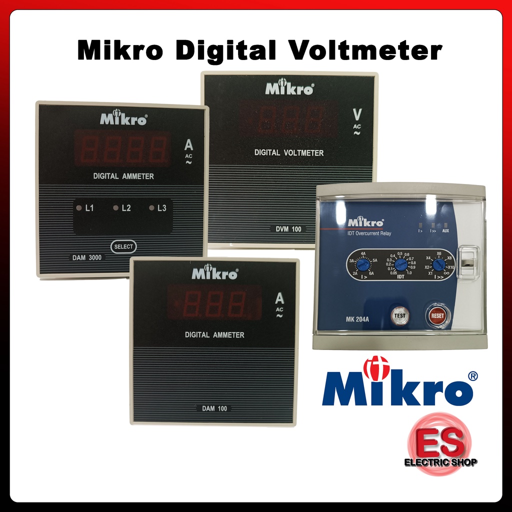 Mikro Digital Ammeter, Digital 4 Phase Ammeter, Digital Voltmeter ...