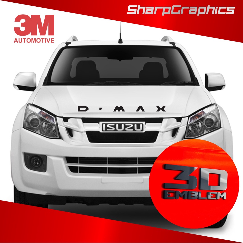Isuzu DMAX D MAX Matte Glossy 3D Hood Emblem Set | Shopee Malaysia