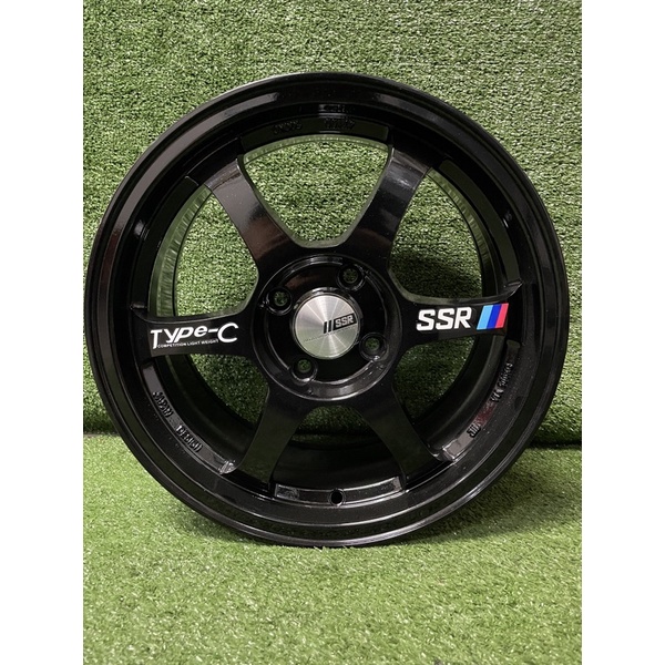 SSR TYPE-C - 15 inch 7.0jj Offset38 4x100 4x114.3 Gloss-Black / Light ...