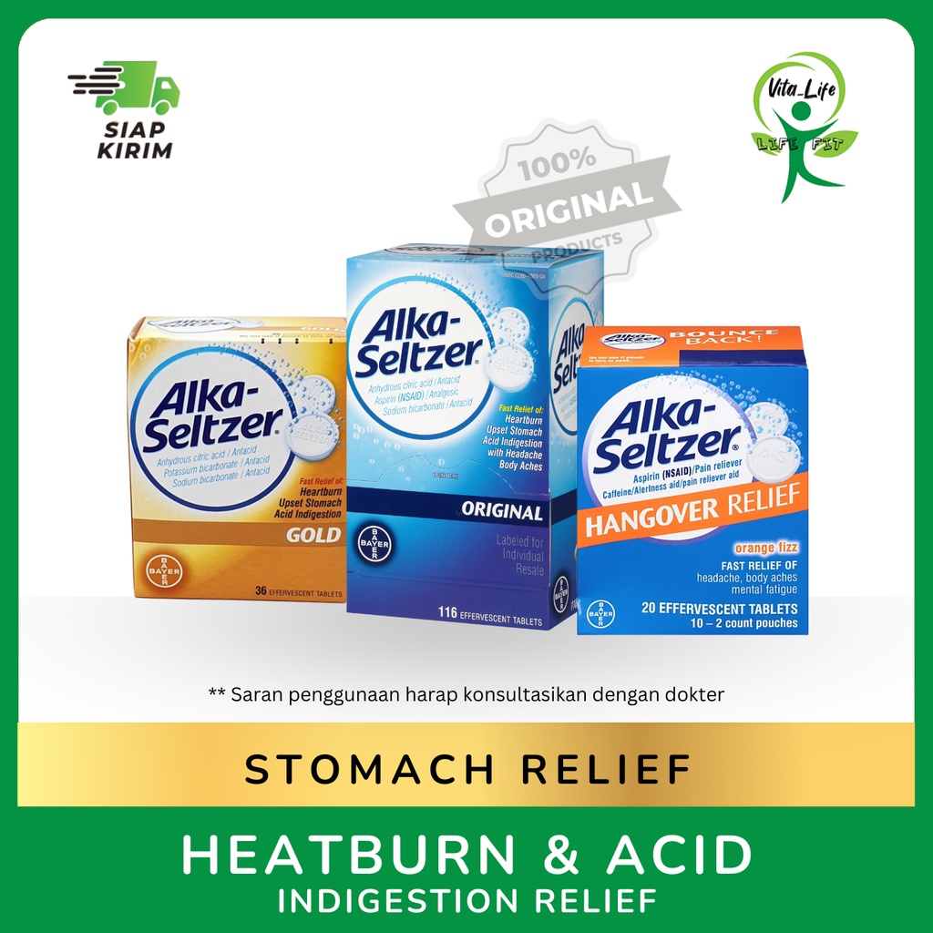 (ORI Usa) Alka Seltzer Effervescent Tablet (SACHET) | Shopee Malaysia