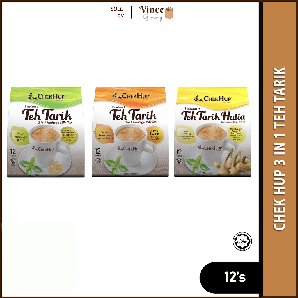 CHEK HUP Teh Tarik 3 in 1 Milk Tea Series | 12's | Shopee Malaysia