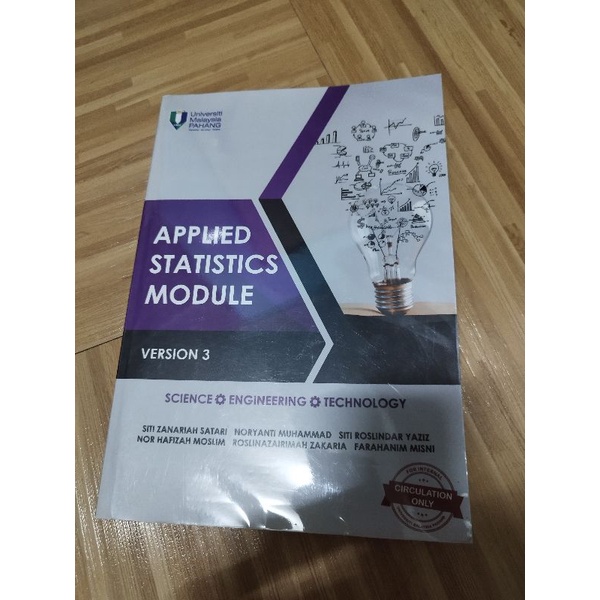 Applied Statistics Module Version 3 + Statistical Table (UMP) | Shopee ...