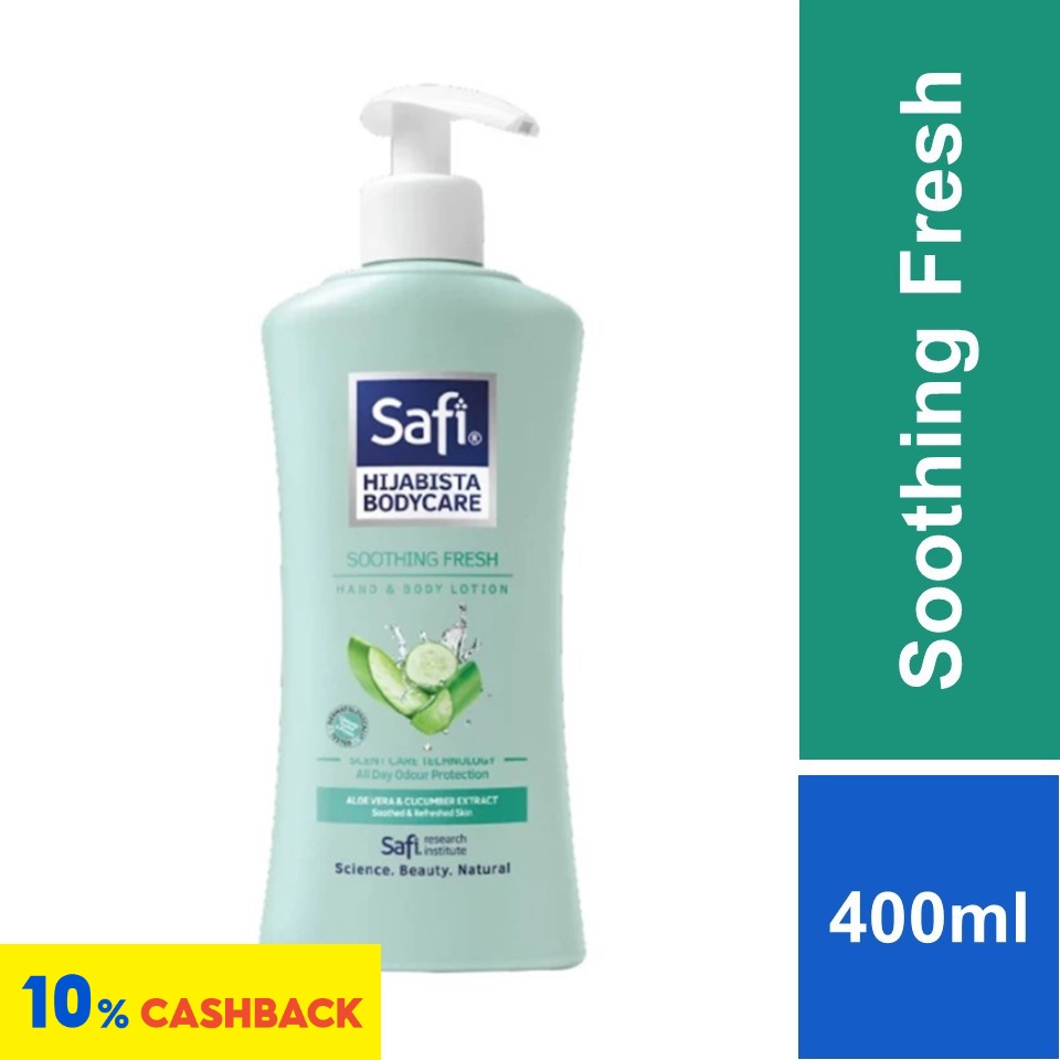 SAFI HIJABISTA BODYCARE -SOOTHING FRESH HAND & BODY LOTION 400ML ...