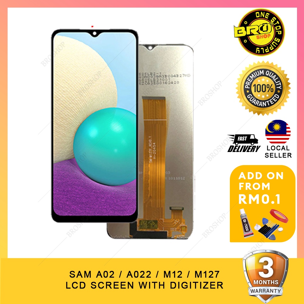 BROSHOP BS Compatible Lcd For Sam A02 / A022F A022 / M12 / M127F M127 ...