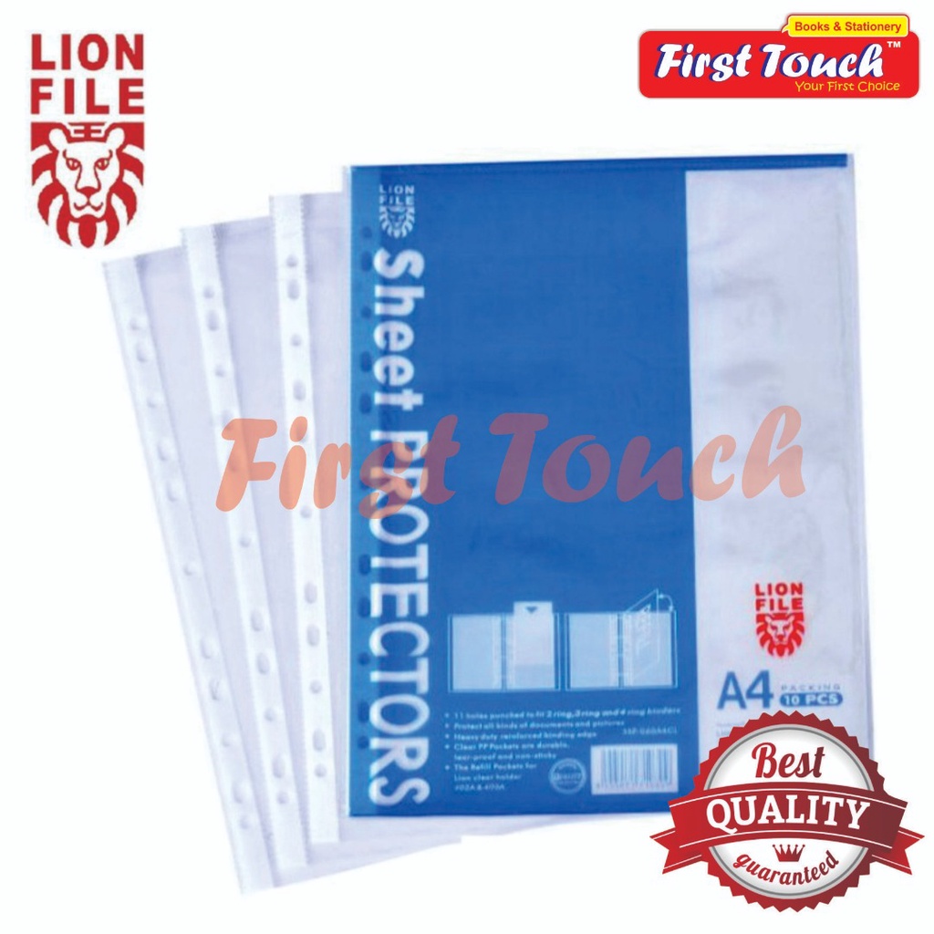 Lion Lever Arch File 3 Inch 403 F4 Fail Kulit Keras FOC Lion Sheet Protector Arch File School ...