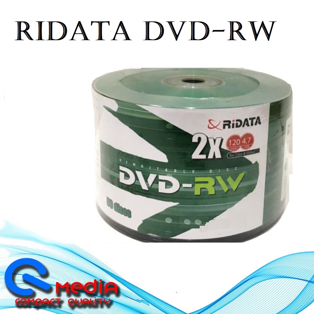 RIDATA BLANK DVD-RW / DVDRW DISC /DVD Re-Writable 10PCS / 50PCS ...