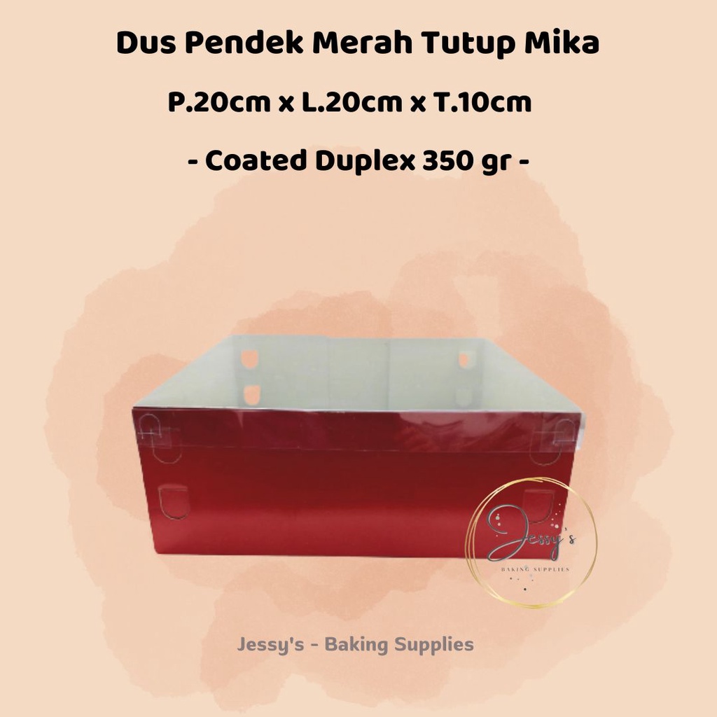 MERAH Mika Tall Red Cake Box Box 20 x 20 x 10 (Red) | Shopee Malaysia