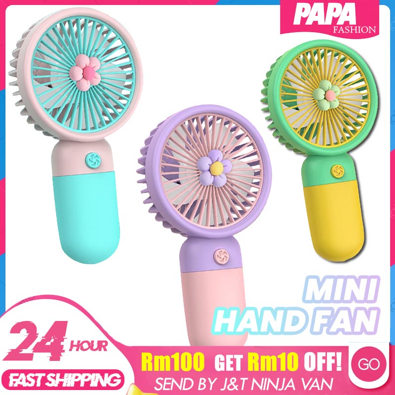 Hand Fan Kipas Tangan Mini Portable Table Mini Clip Fan USB Charge ...