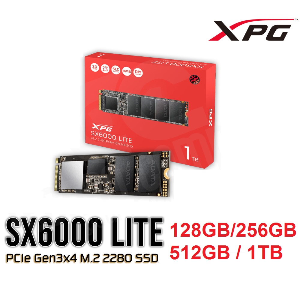 ( XPG Gaming SSD ) ADATA XPG SX6000 Lite PCIe Gen3x4 M.2 2280 Solid ...