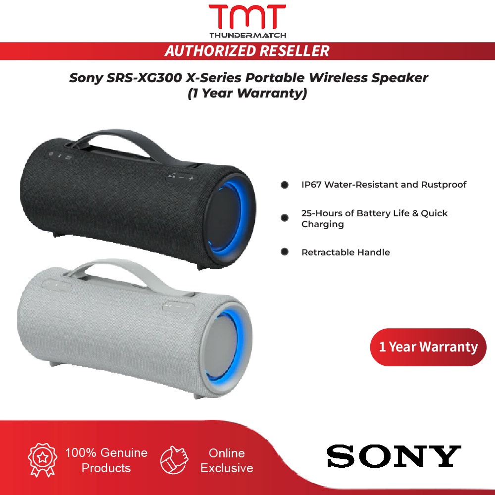 Sony SRS-XG300 X-Series Portable Wireless Speaker (1 Year Warranty ...