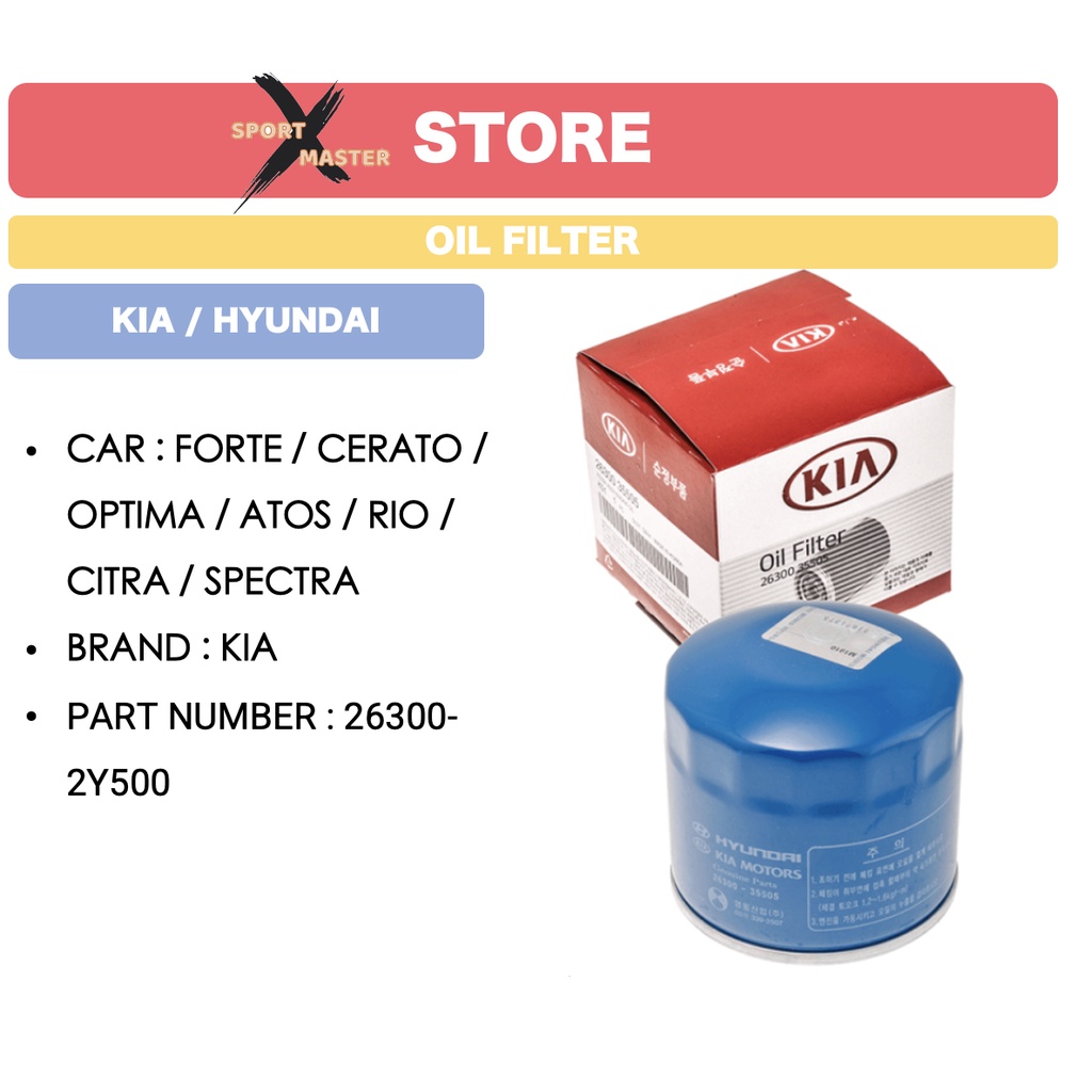 KIA / HYUNDAI OIL FILTER / PENAPIS MINYAK HITAM PELINCIR | Shopee Malaysia