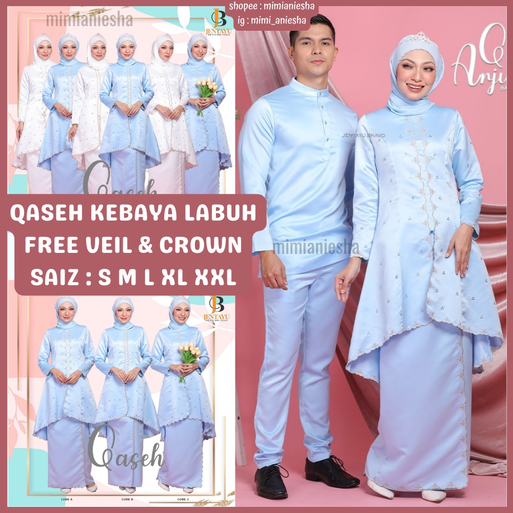 Qaseh Kebaya Labuh Kebarung Kebaya Moden Plus Size Baju Raya 2023 ...