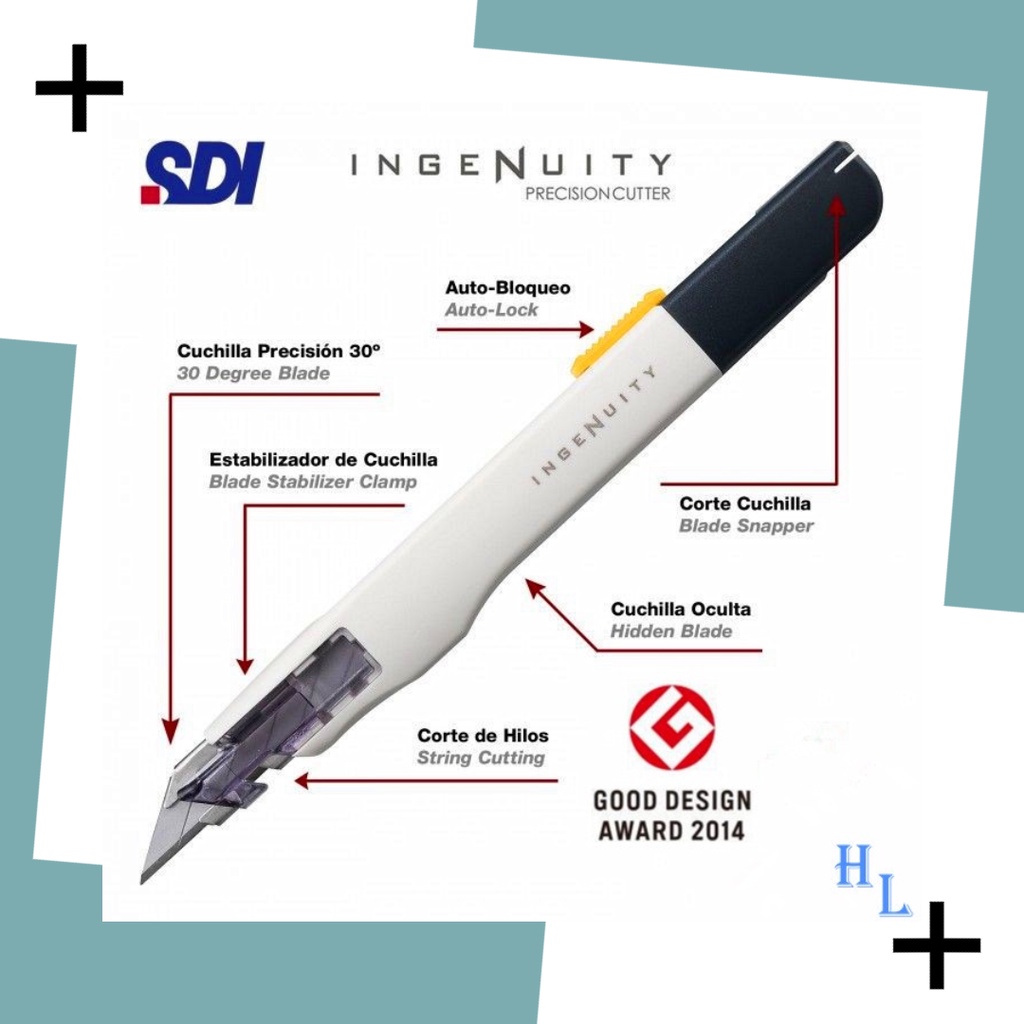 SDI Ingenuity Precision Utility knife Cutters 9mm 30 degree / 0443C | Shopee Malaysia