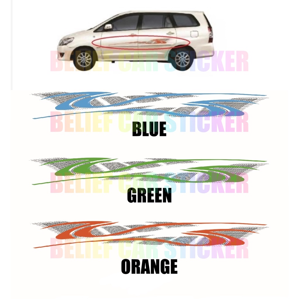 Toyota Innova Car Auto Body Sticker Decorative OEM Style Decal Vinyl ...