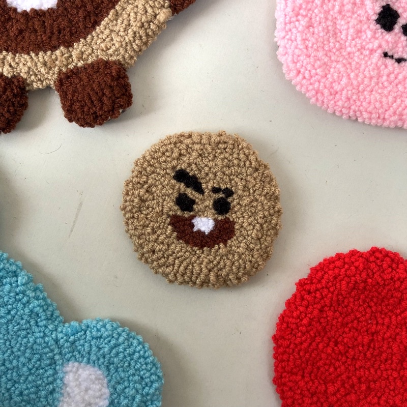 BTS BT21 Punch Needle Coasters | Shopee Malaysia