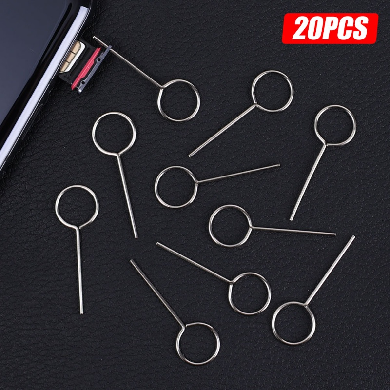 20Pcs Stainless Steel Sim Card Tray Ejector/Eject Pin Key Removal Tool ...