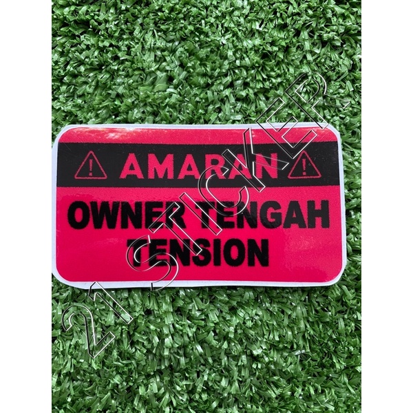 STICKER FANCY AMARAN / WARNING BIASA/CHROME ( READY STOCK ) | Shopee ...