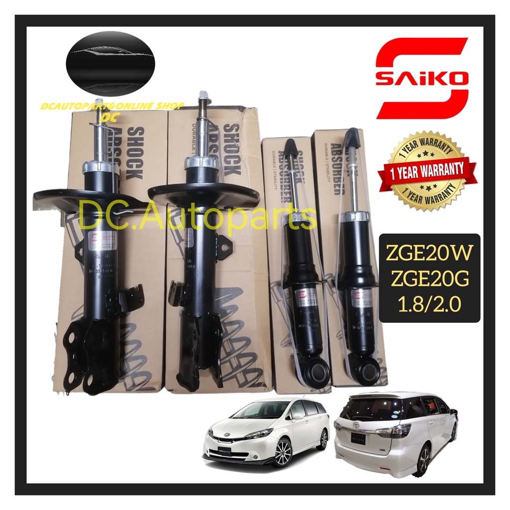 SAIKO SHOCK ABSORBER TOYOTA WISH 1.8 / 2.0 ZGE20 ZGE20W ZGE20G ZGE21G ZGE25 ( FRONT / REAR ...