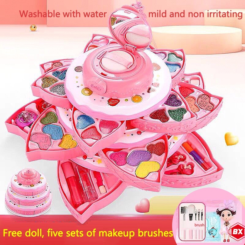 Happytoy children's makeup set cosmetics kit little girls make up play ...