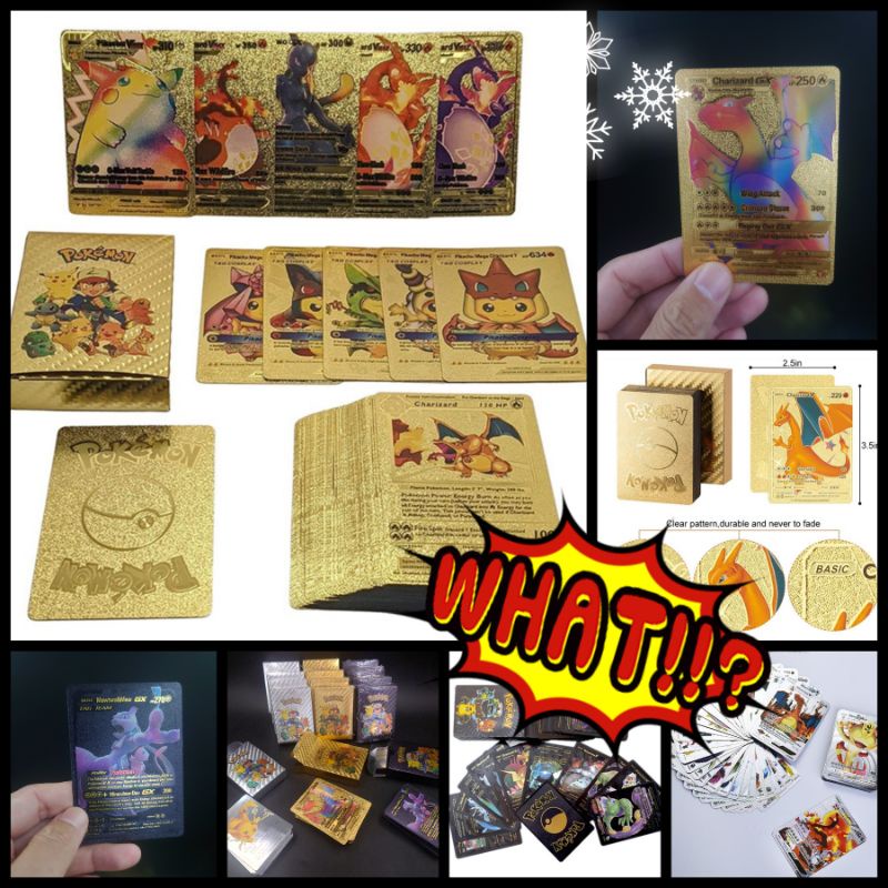 Lift The Cheapest Box!! Pokemon Cards PVC + Metal Laser Foil 3 Colors ...
