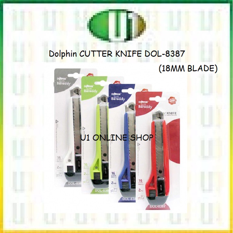 Dolphin CUTTER KNIFE DOL-8387 (18MM BLADE) | Shopee Malaysia
