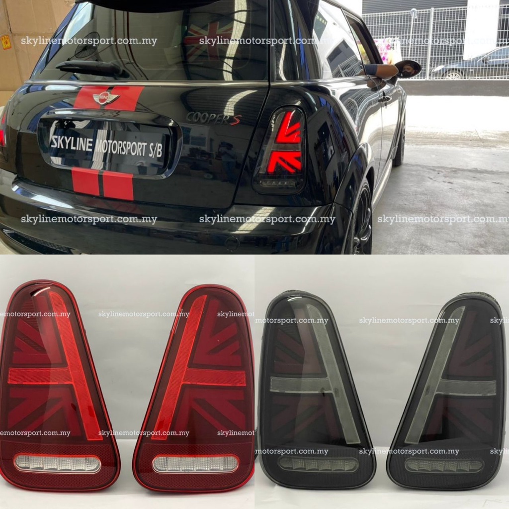 Mini Cooper R50 R52 R53 Led Tail Lamp Union Jack Bar 2001 2002 2003 ...