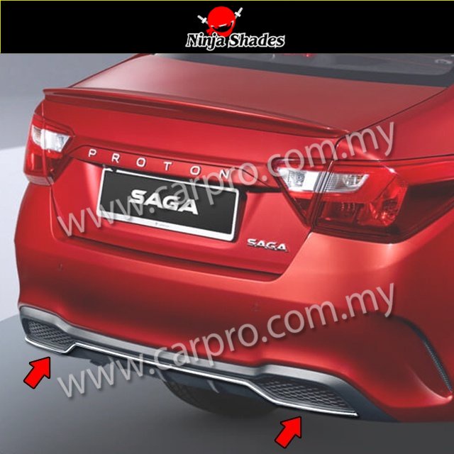 Proton Saga 2019 - 2022 Saga VVT Rear Bumper Garnish Stainless Steel ...
